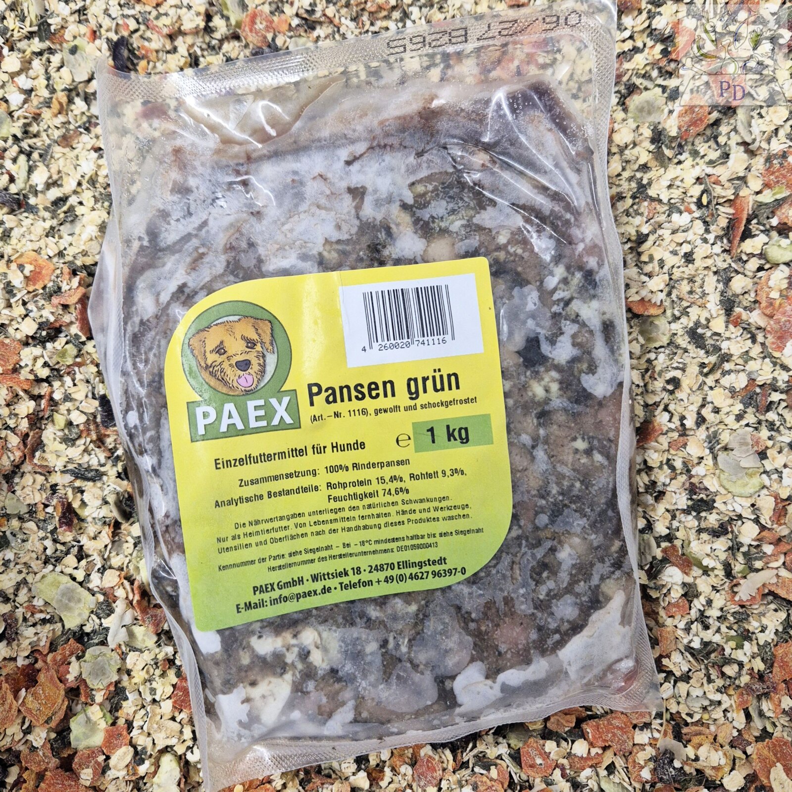 Pansen grün - gefroren, zum Barfen - Trockengemüse und Trockenfleisch ...